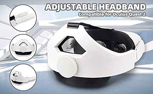 OOAVR VR Head Strap and VR Face Pad for Meta/Oculus Quest 2,Comfortably and Adjustable Elite Headstrap for Different Headform,Stable and Better Balance