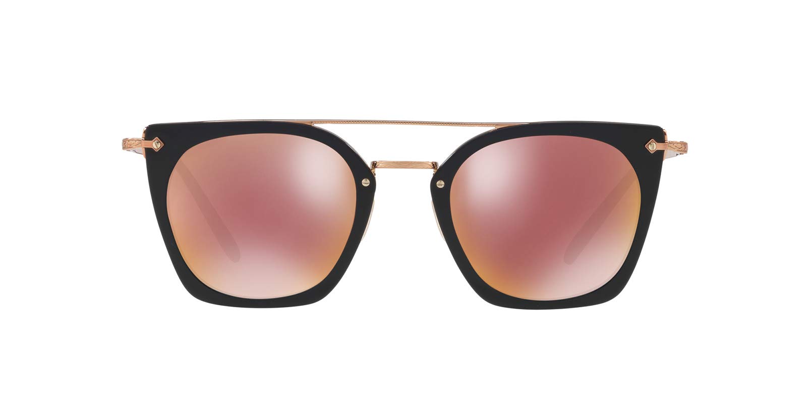 Oliver Peoples OV5370S - 1005E4 Sunglasses BLACK w/BRUGUNDY GOLD MIRROR Lens 50mm