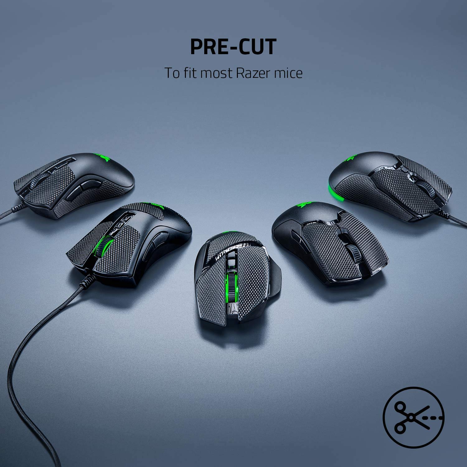 Razer Mouse Grip Tape - for Razer Basilisk Ultimate/Basilisk V2/Basilisk X Hyperspeed: Anti-Slip Grip Tape - Self-Adhesive Design - Pre-Cut (Renewed)