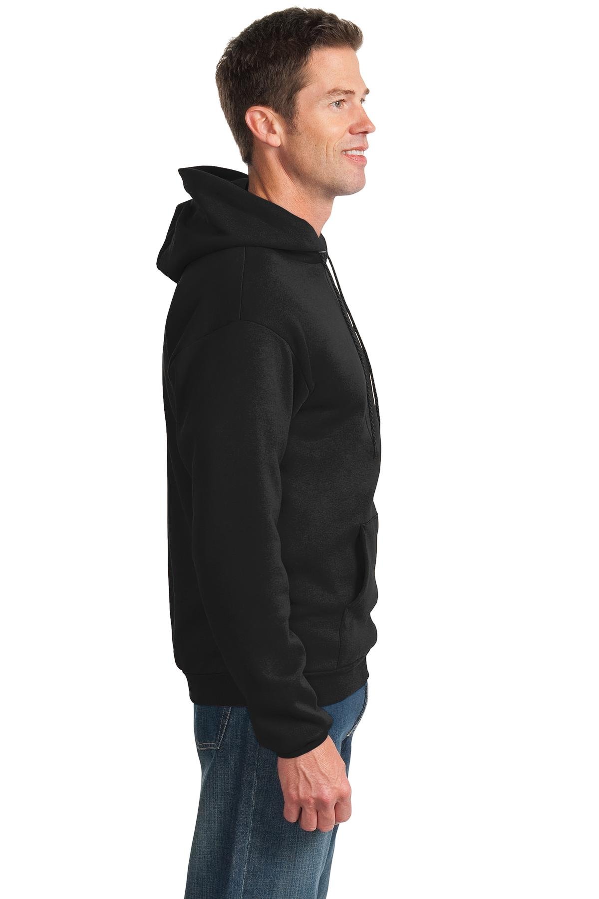 Port & Company Men's Ultimate Pullover Hooded Sweatshirt XL Jet Black