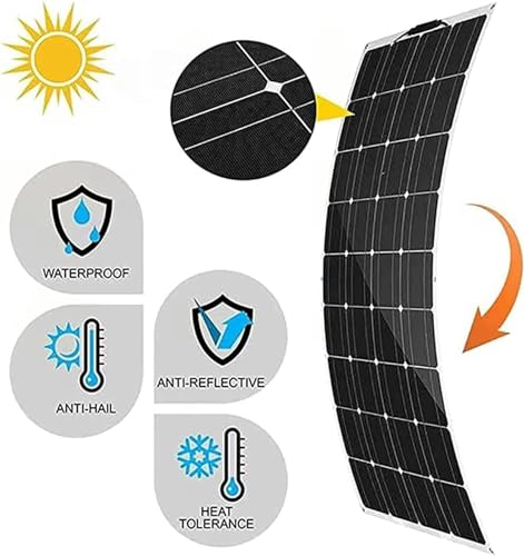Shykey Flexible Solar Panel Kit,600W 18V Monocrystalline Solar Kit Off Grid Kit 2 * 300W Solar Power Kit with 40A Controller,for RV Battery Boat Caravan