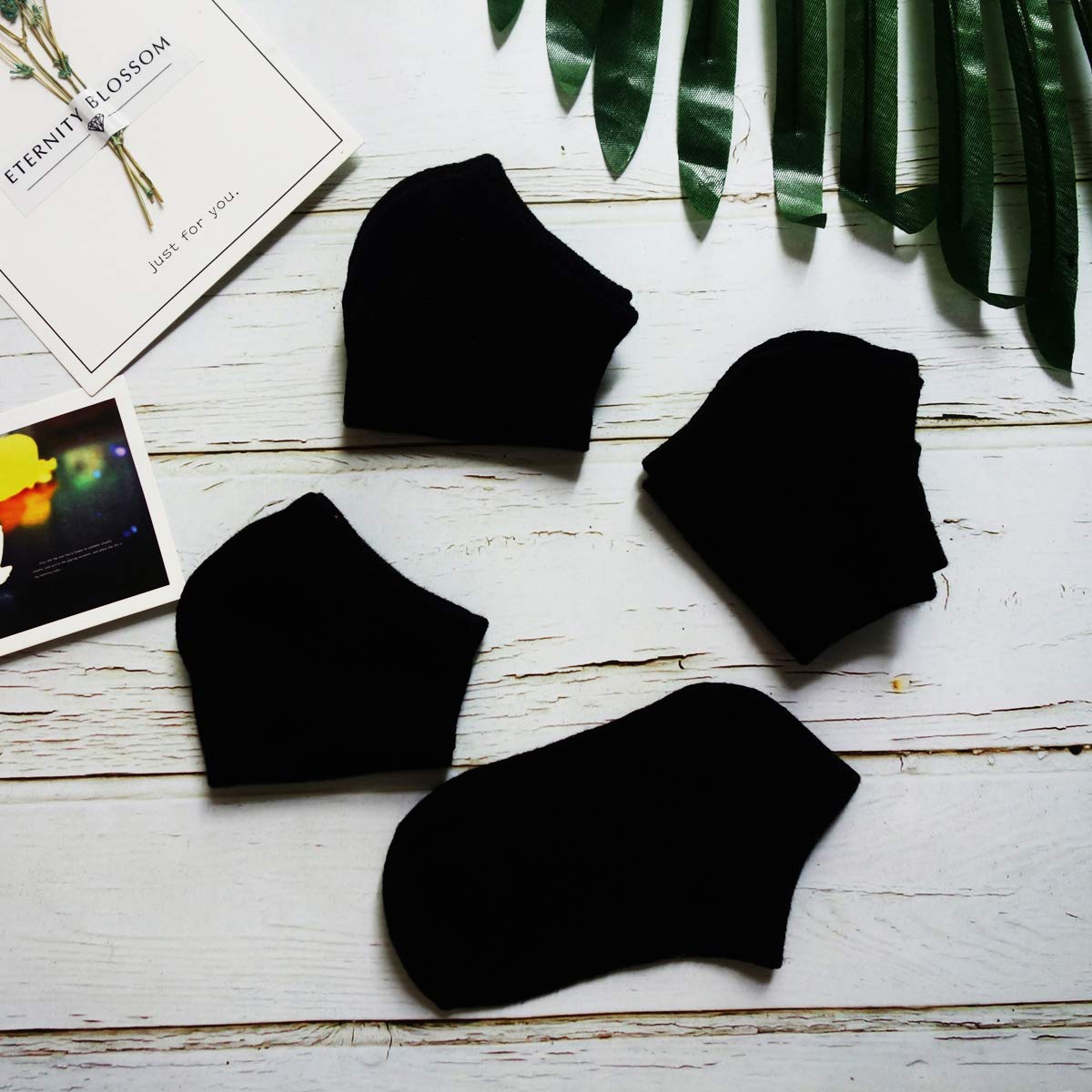Tenpluszero 20 Pairs Toddler Kids Socks Half Cushion Low Cut Ankle Socks Boy Girl Athletic Socks(Black,8-10 Years)