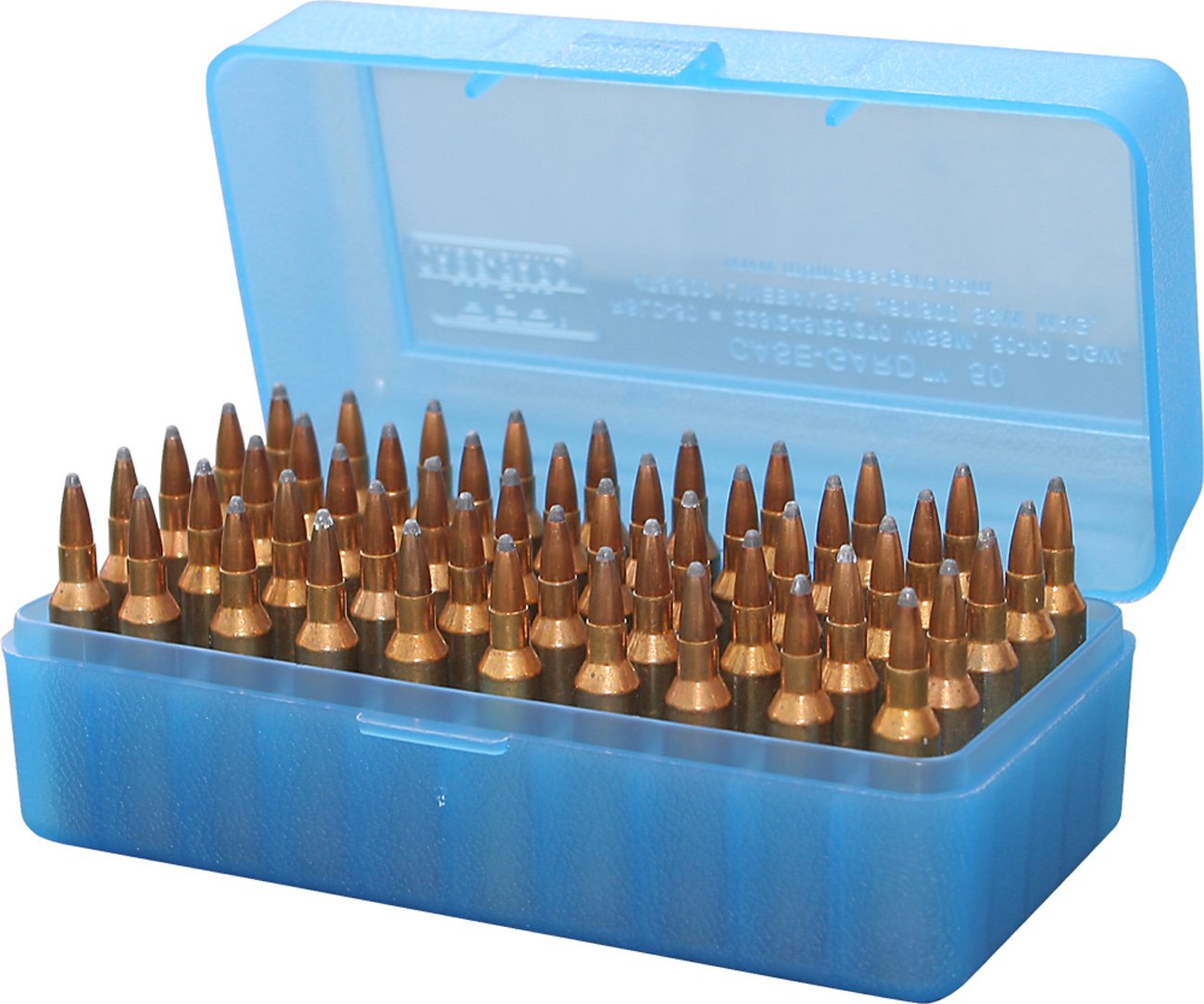MTM 50 Round Flip-Top Rifle Ammo Box 270 Win 280 Rem 30-06, Blue