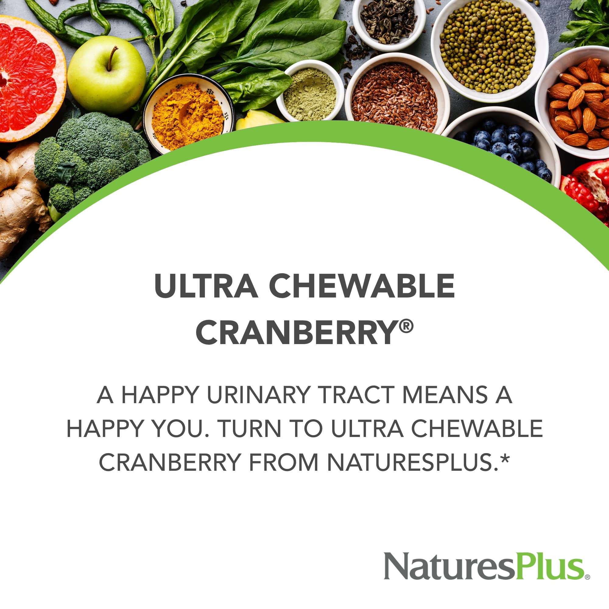 Nature's Plus - Ultra Chewable-Cranberry W/Vit C, 200 mg, 90 chewable tablets