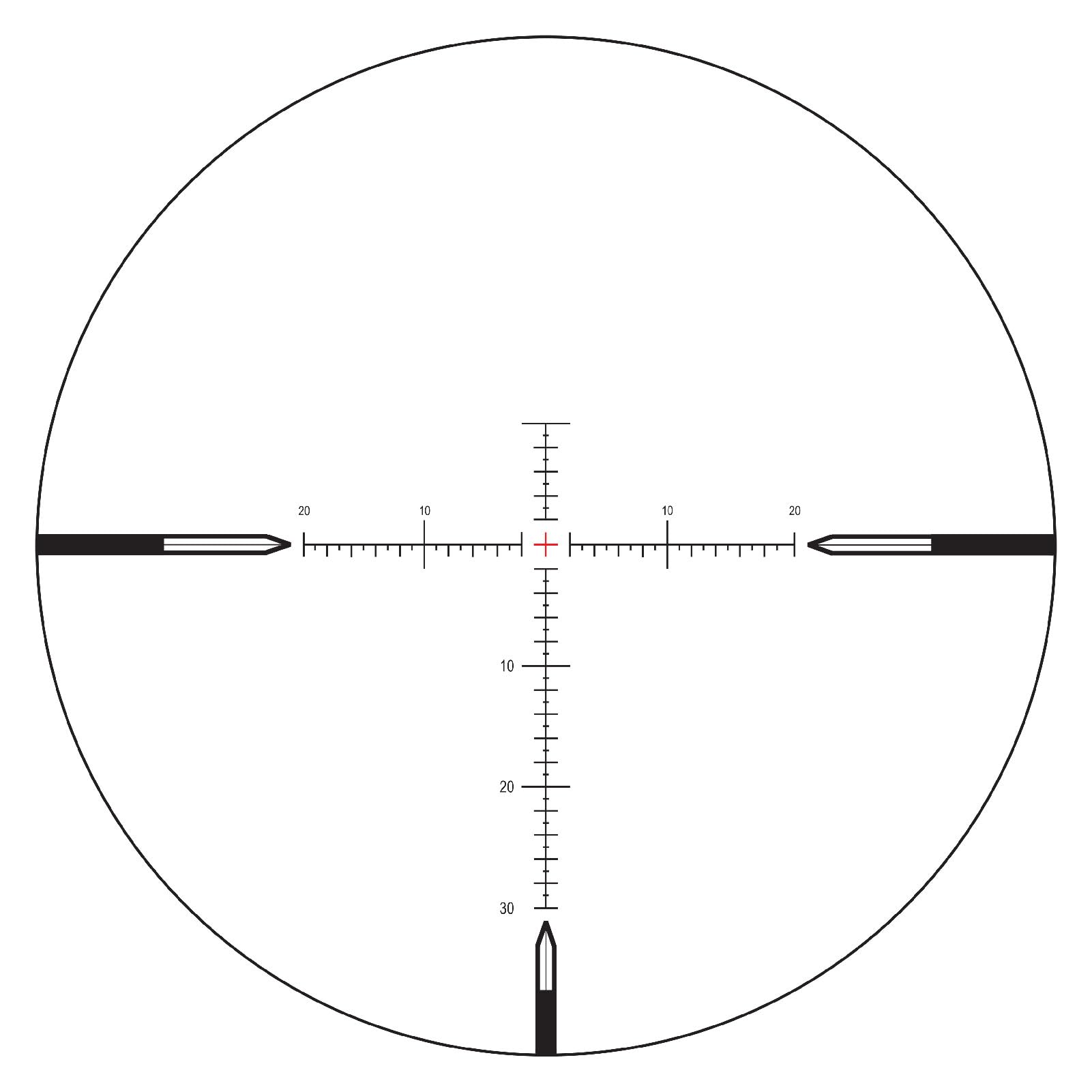 NIGHTFORCE SHV 4-14x56mm Second Focal Plane (F2/SFP) 30mm Tube Durable Precise Waterproof Fogproof Hunting Gun Scope, Center Only Illumination - Moar - 30 MOA - Center Illumination Reticle