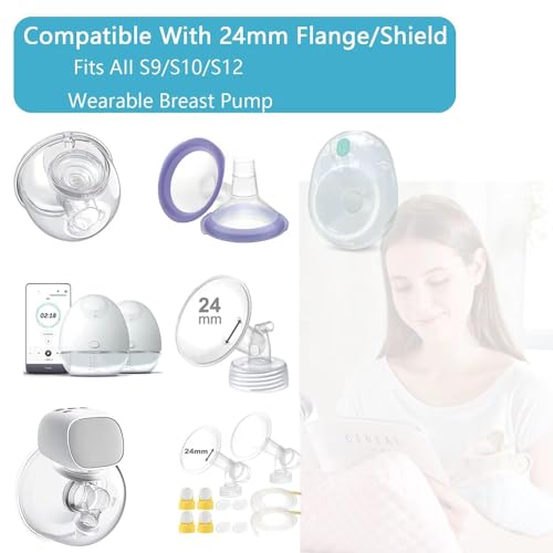 Silicone Flange Insert 13/15/17/19/21 mm, Flange Measurement Tool, Breast Pump Flange Insert Compatible with Willowood, Medela, Momcozy, Spectra Flange Reduce