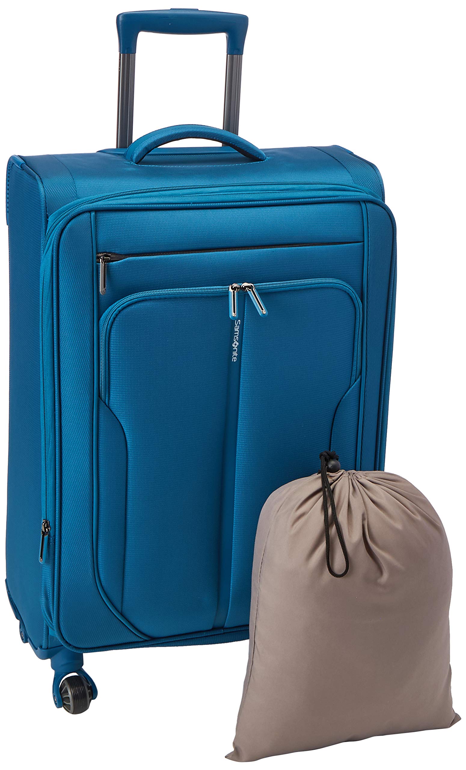 Samsonite Patrono Spinner Unisex Medium Blue Polyester Luggage Bag TSA Approved 108105-1090