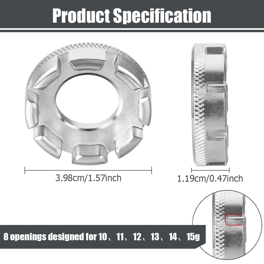 Petoor Bike Spoke Wrench, 40mm Diameter, Silver, Steel