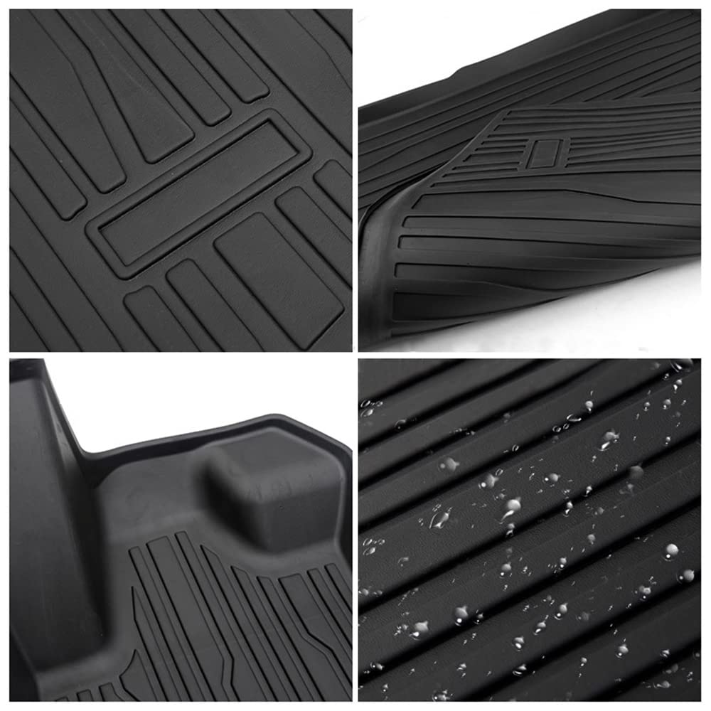 TT-ABC Floor mats for Mach-E Ford Mustang Mach E Accessories 2021 2022 Trunk Mat 3D Cargo Liner 4 in 1 (Black)