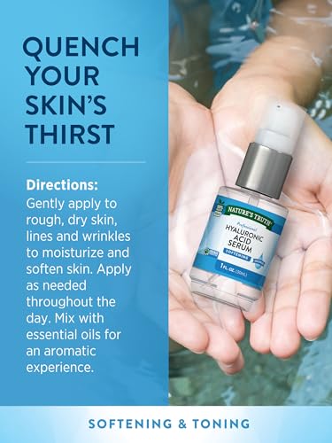 Nature's Truth Hyaluronic Acid Serum for Skin | 1 fl oz | Topical Liquid