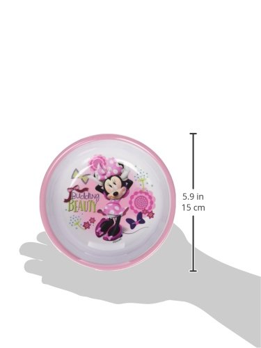 Zak Designs Bowtique Mel Bowl W-Rim, Melamine, Disney Minnie Mouse