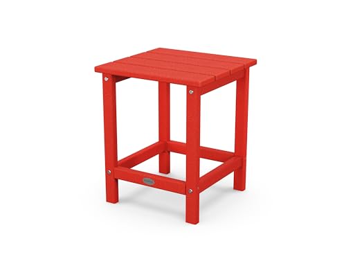 Polywood Long Island 18" Side Table in Sunset Red