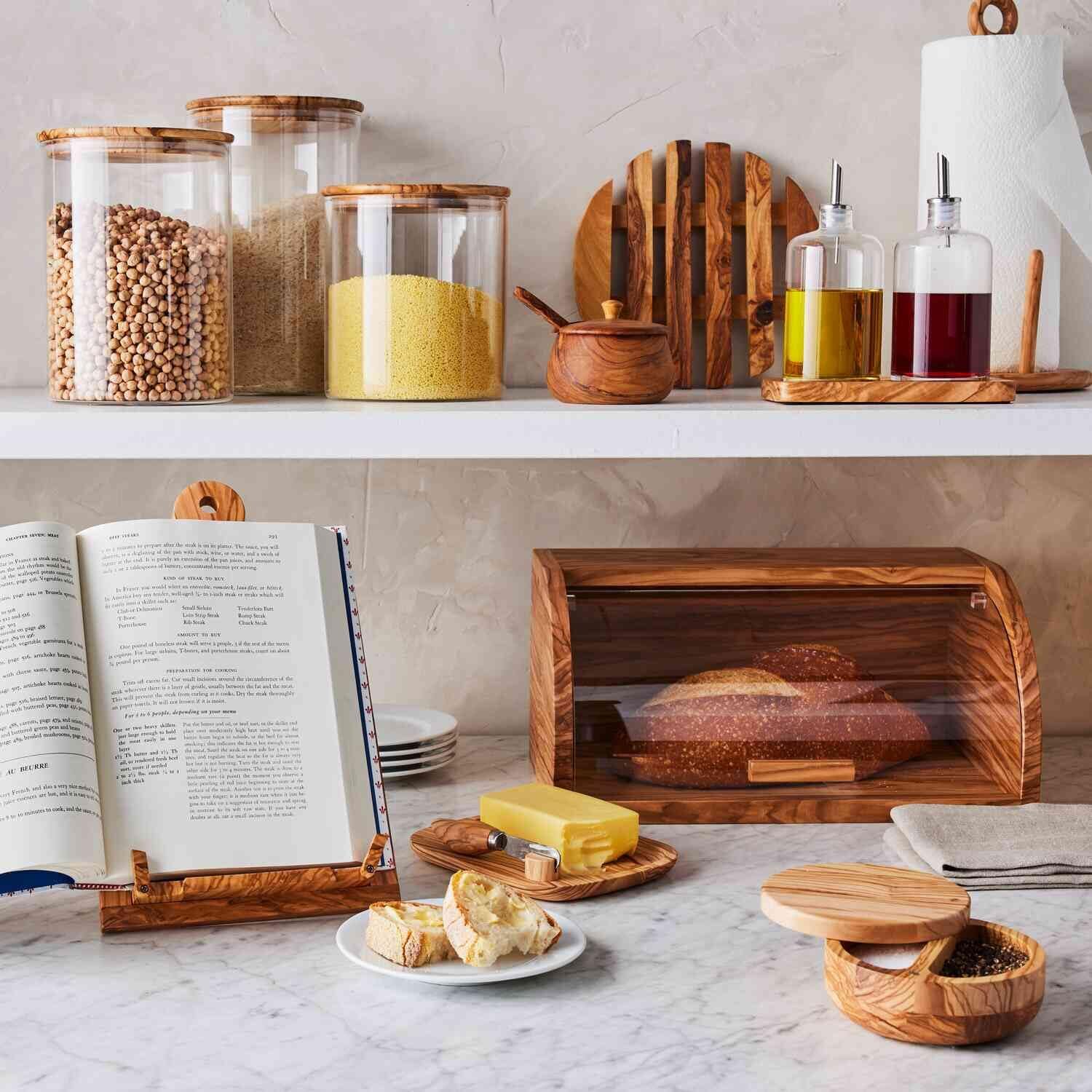 Sur La Table Olivewood Storage Canister