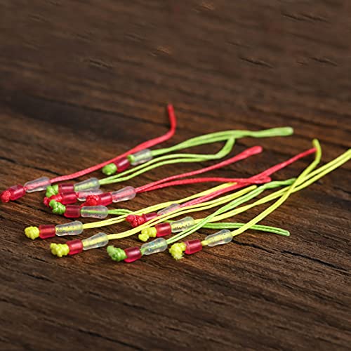 Tuelaly 50Pcs Fishing Pole Tip Line Strong Excellent Wear Rod Tip Line Knot 2