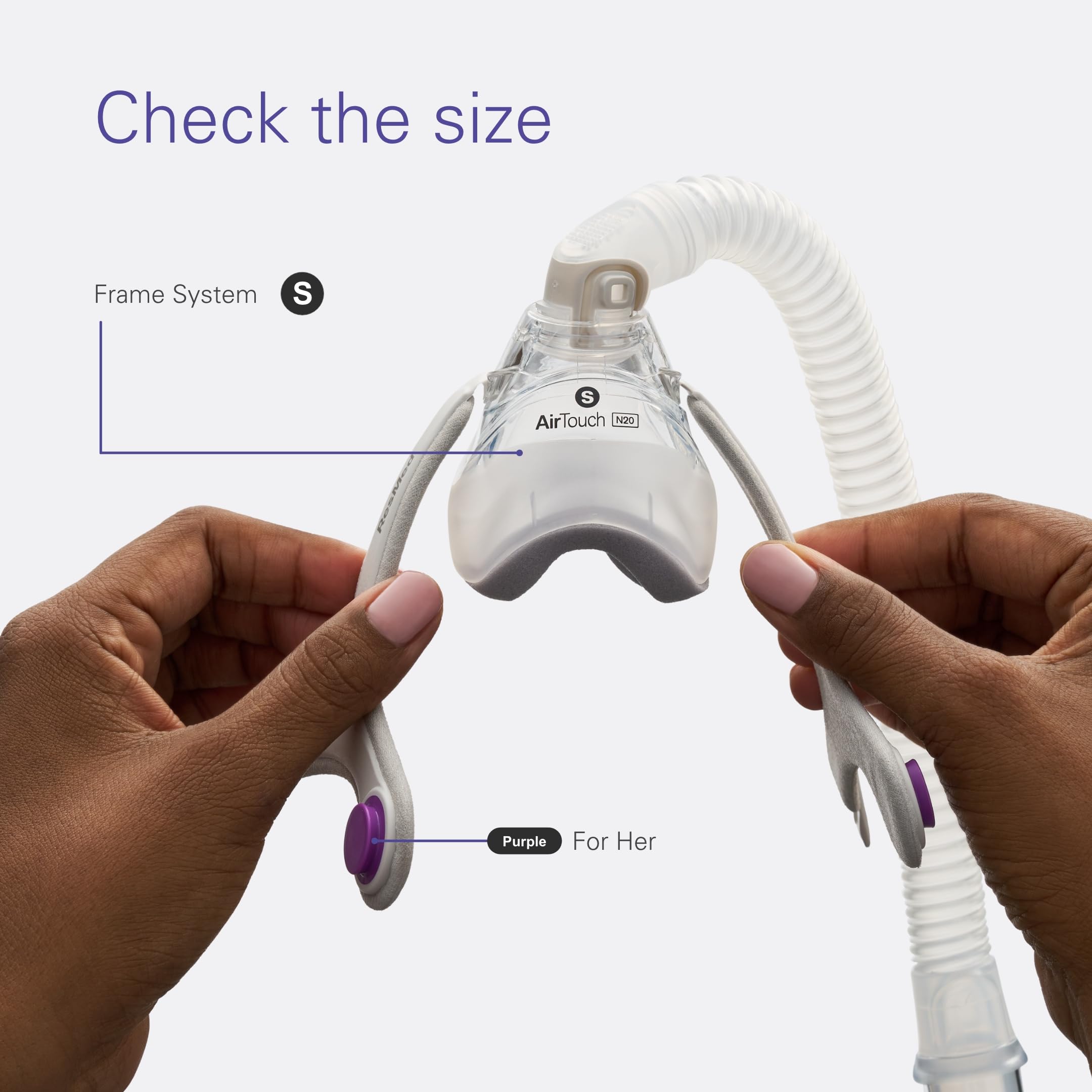 ResMed AirTouch N20 For Her Replacement Frame System (without Headgear) - Small