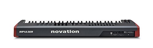 Novation Impulse 61 Keys USB bus-powered MIDI Controller Keyboard โ Robust, ultra-responsive, full-size piano keyboard with aftertouch and velocity-sensitive pads โ works on Mac or Windows