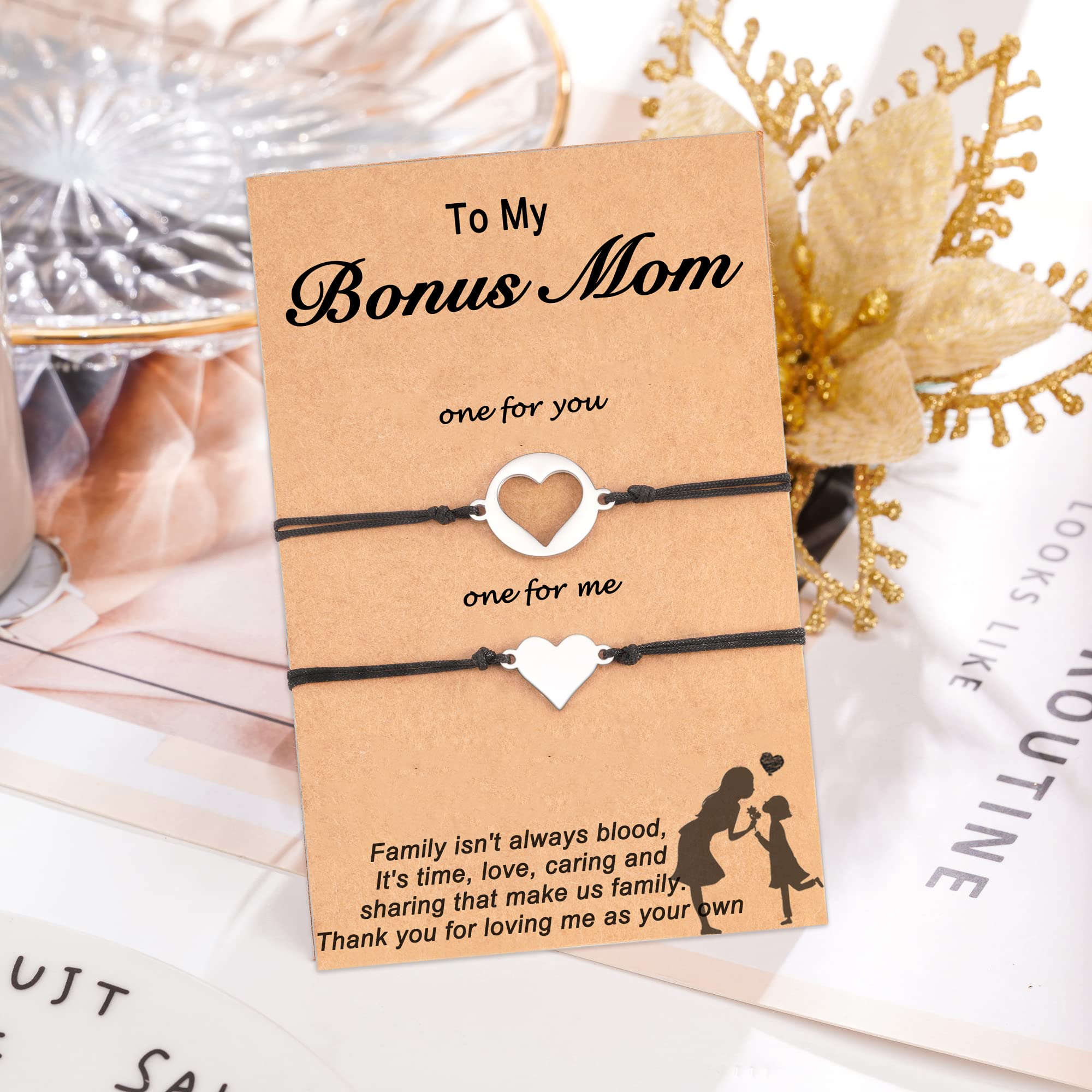Tarsus Gifts For Stepmom, Bonus Mom Gifts From Daughter Step Mom Bracelets