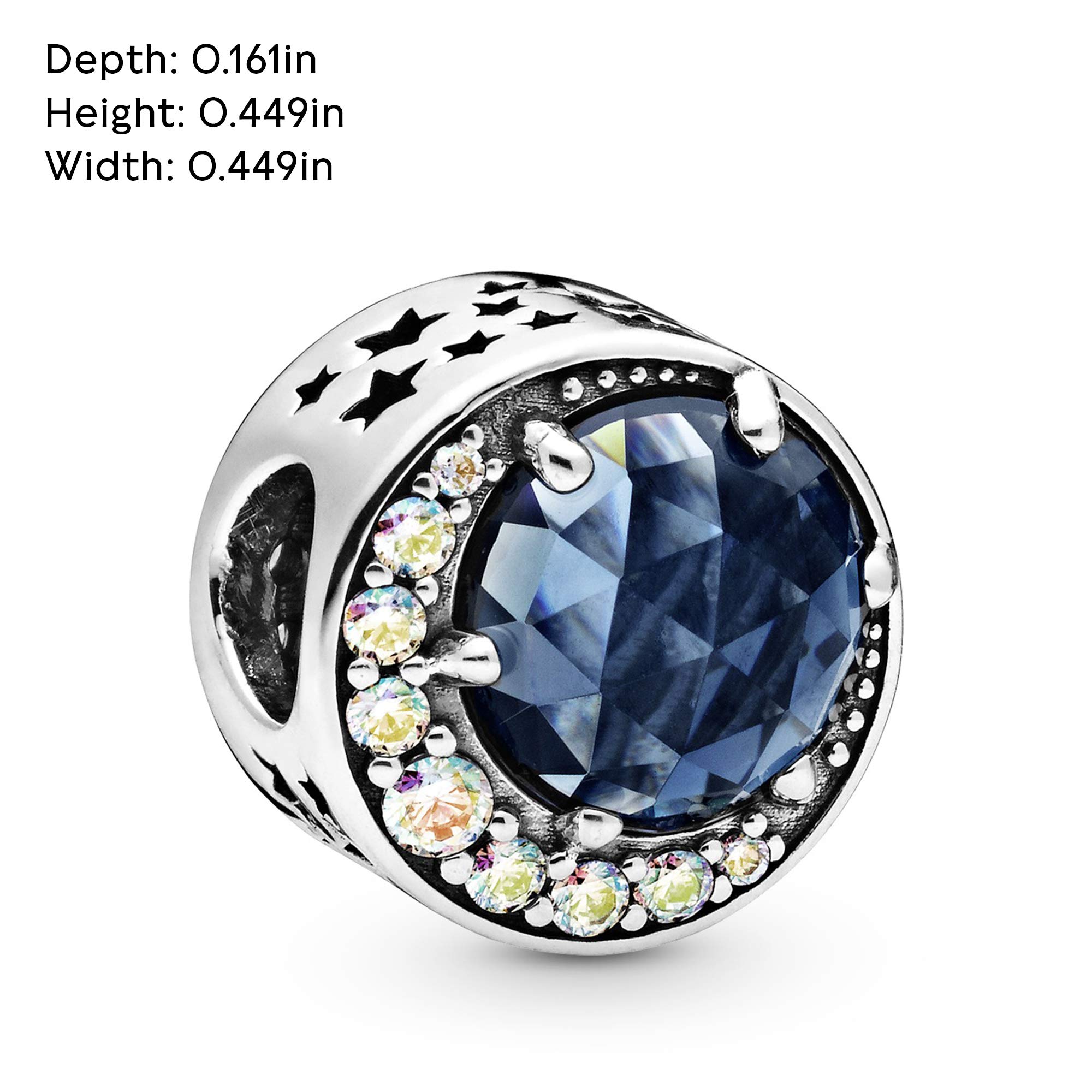 Pandora Jewelry Moon and Night Sky Cubic Zirconia Charm in Sterling Silver
