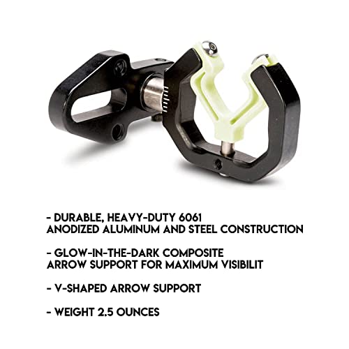 New Archery Products Anodized Aluminum Steel Construction Anchor Glow In The Dark Launcher Arrow Rest for Bowfishing
