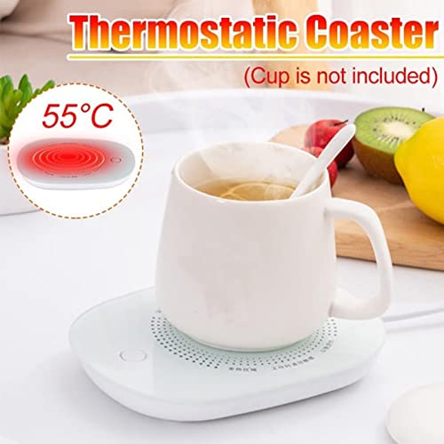 ZEARLY Automatic Coffee Warmer - USB Milk Heating Pad, Constant Temperature Tea Warmer, Touch Coffee Heating Pad for Kitchen Living Room, Green (16CM, Small)