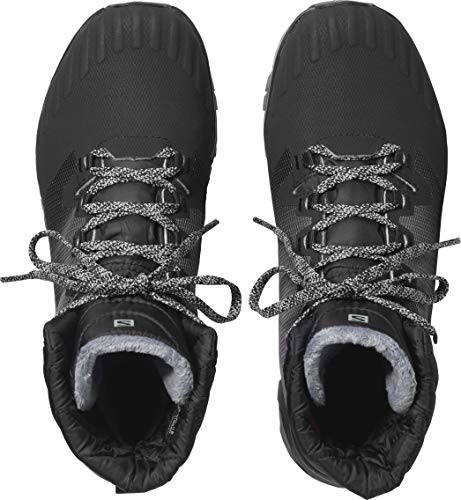 Salomon VAYA Blaze Thinsulate CLIMASALOMON Waterproof Winter Boots for Women Snow, Black/Black/Quiet Shade, 10