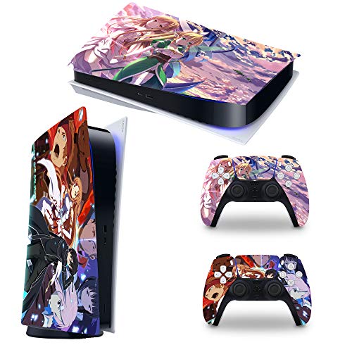 SAO Kirito - PS5 Standard Edition Skin Console - PS5 Standard Edition Controller Skin Cover Vinyl Decal Protective