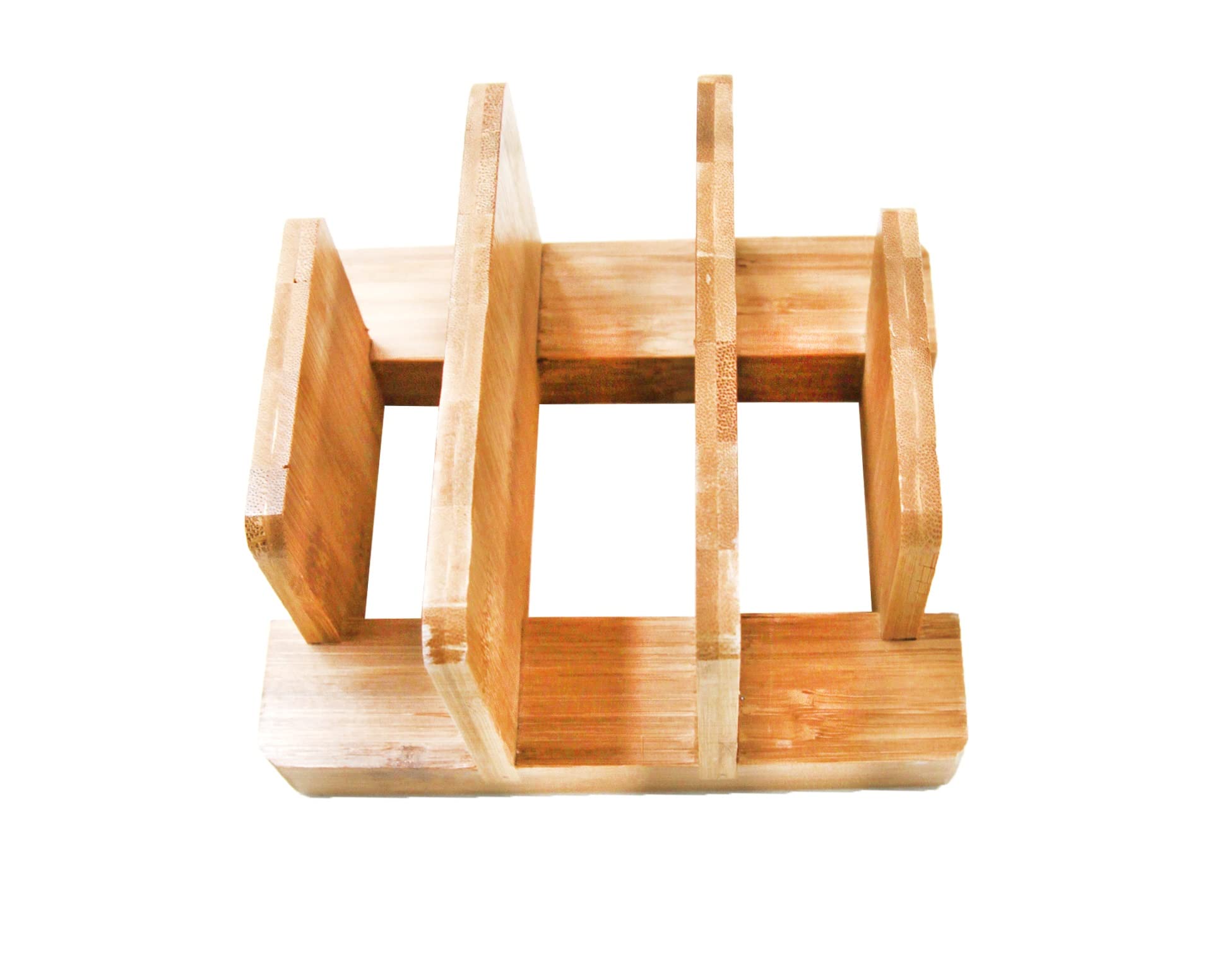 ZEESOON Turtle Rack Cutting Board Organizer 3 Slots Kitchen Pantry Wooden Rack Cabinet Organizer for Cutting Board, Dish, Bakeware, Plate, Pot Lid, Cook Books, Book Stand Holder