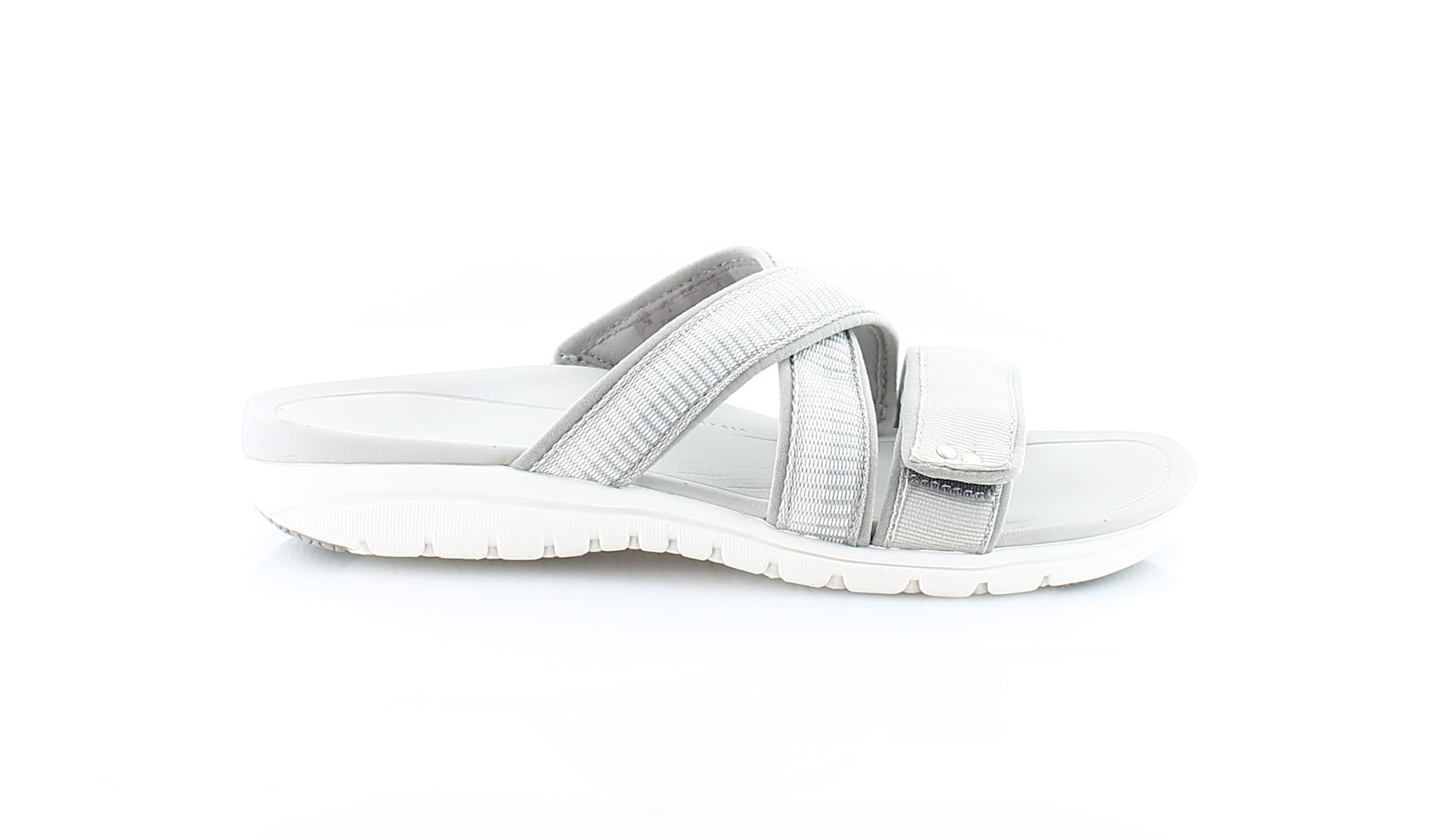 Ryka Womens SAGE Slip On Casual Slide Sandals Gray 7.5 Medium (B,M)