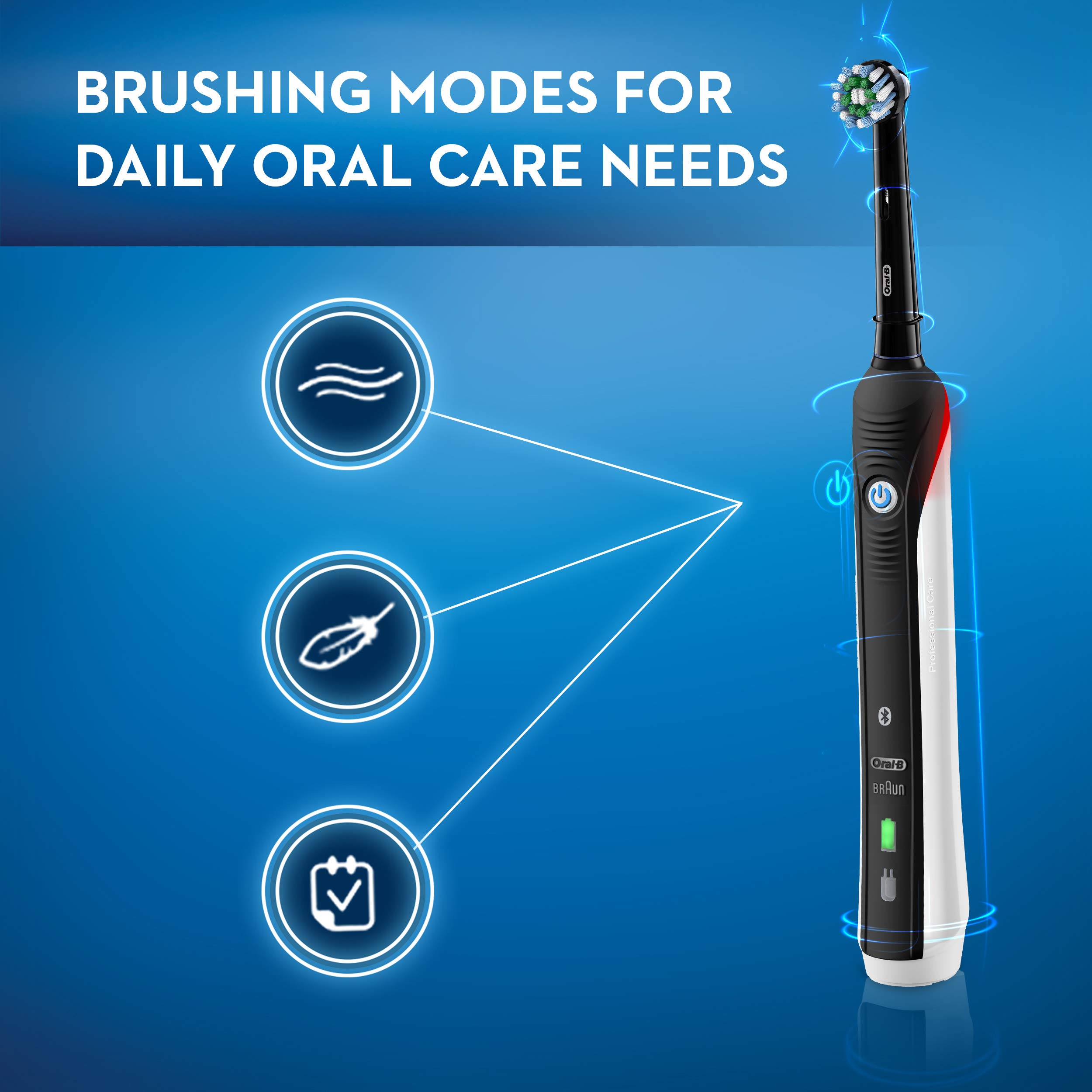 Oral-B Pro 3000 Smartseries Electric Toothbrush with Bluetooth Connectivity, Black Edition