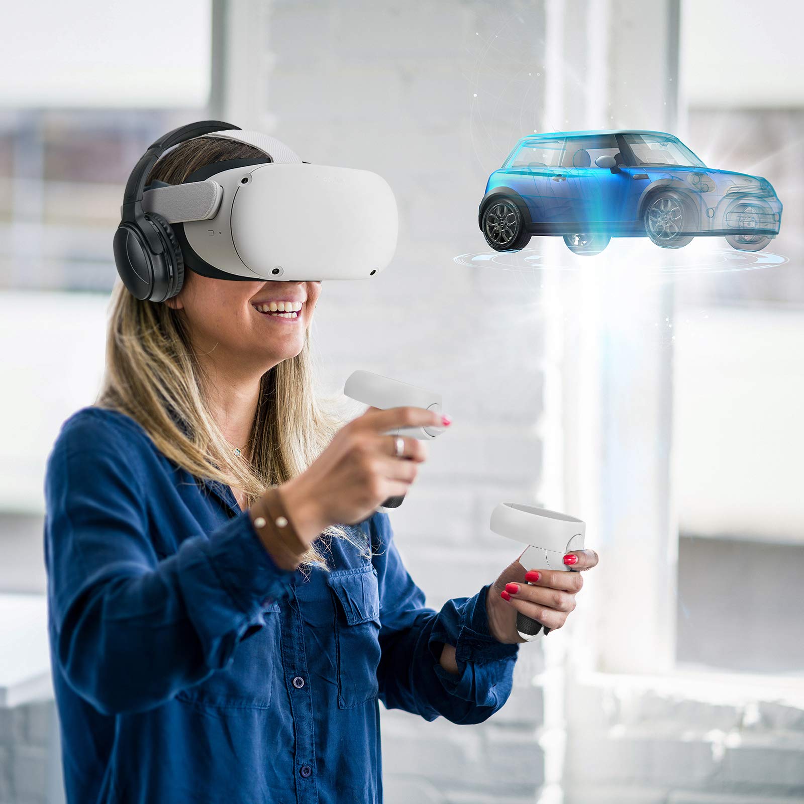 SARLAR Oculus Quest 2 Touch Controller Silicone Grips Cover Skin, with Thumb Grip Caps Protective Accessories Anti-Slip Dust Proof