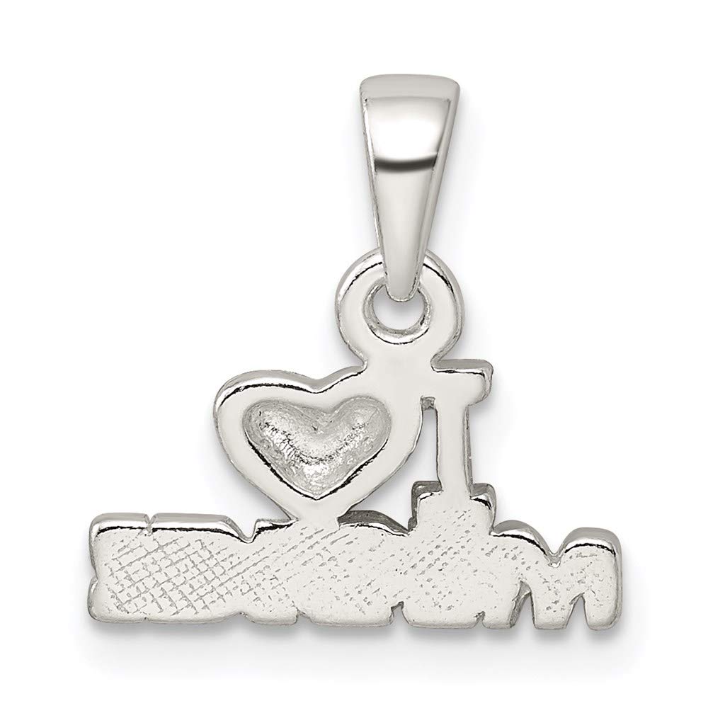 Sterling Silver I Love Music Pendant QQC6118