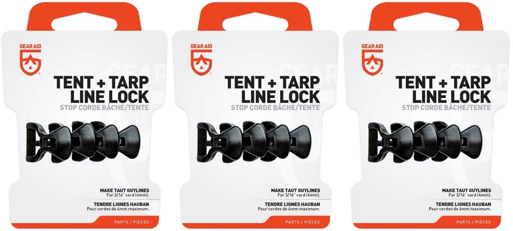 Pack of 12 Tent Line and Tarp Tie Down Clip Secure Line Locks Heavy Duty Camping Outdoor Gear