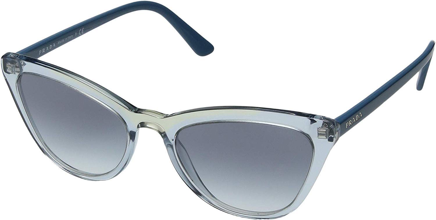 Prada 0PR 01VS Transparent Azure/Clear Gradient Blue One Size
