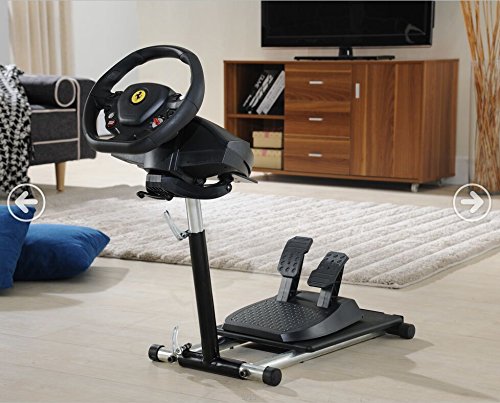 One Source Living Mach 1.0 Video Gaming Wheel Stand for Xbox One, PS4, and Computer PC