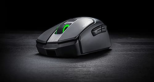 ROCCAT Kain 200 Wireless PC Gaming Mouse, AIMO RGB Backlit Lighting, Owl-Eye Optical Sensor, Ergonomic Mouse Feel, 5 Side Buttons, Adjustable Up to 16,000 DPI, Up to 50 Hour Battery Life, Black