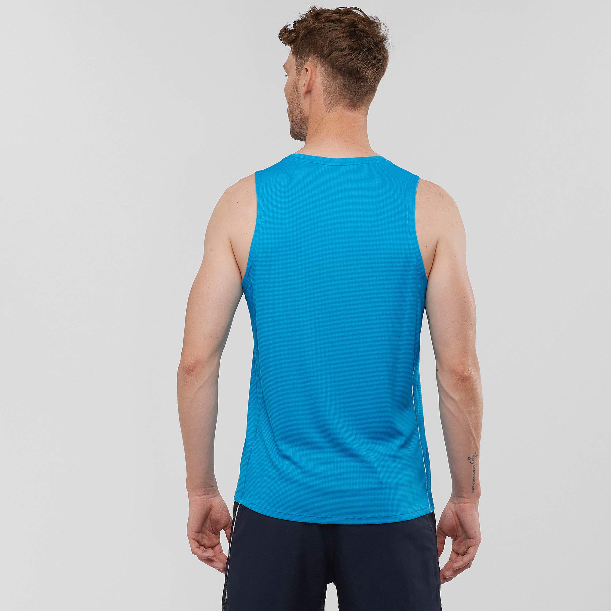 Salomon Men's Standard Agile Tank M, Vivid Blue, X-Large