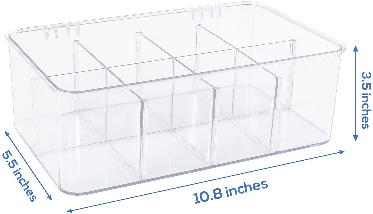 Utopia Home Set of 11 Organizers-8 Pantry Organizers (4 Large & 4 Small Drawers) & 3 Stackable Tea Bag Organizer Box with Clear Top Lids - Plastic Storage Racks for Freezers, Kitchen and Cabinets