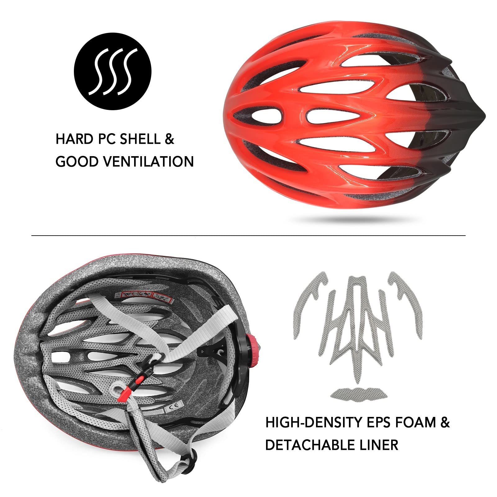 Ultralight Cycling Helmet Adjustable Bike Bicycle Helmet for Women Men CE Certified Mountain Road Bicycle Helmet