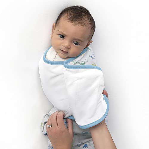 SwaddleMe Luxe Whisper Quiet Swaddle – Size Small/Medium, 0-3 Months, 2-Pack (Building Blocks) Extra-Soft Newborn Swaddle Wrap With Silent Fabric Closure and Bottom Zipper for Diaper Changes