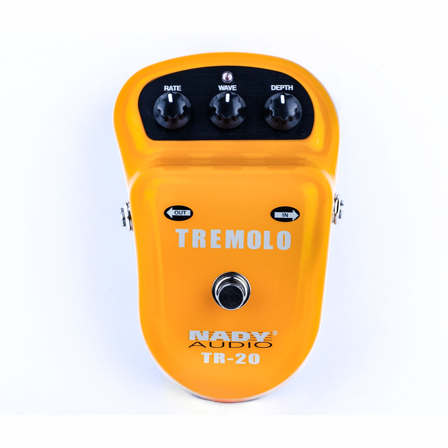 Nady TR-20 Tremolo Pedal β Wave, Rate, and Depth control - All Metal Casing β 9V battery operation or use optional AC adapter