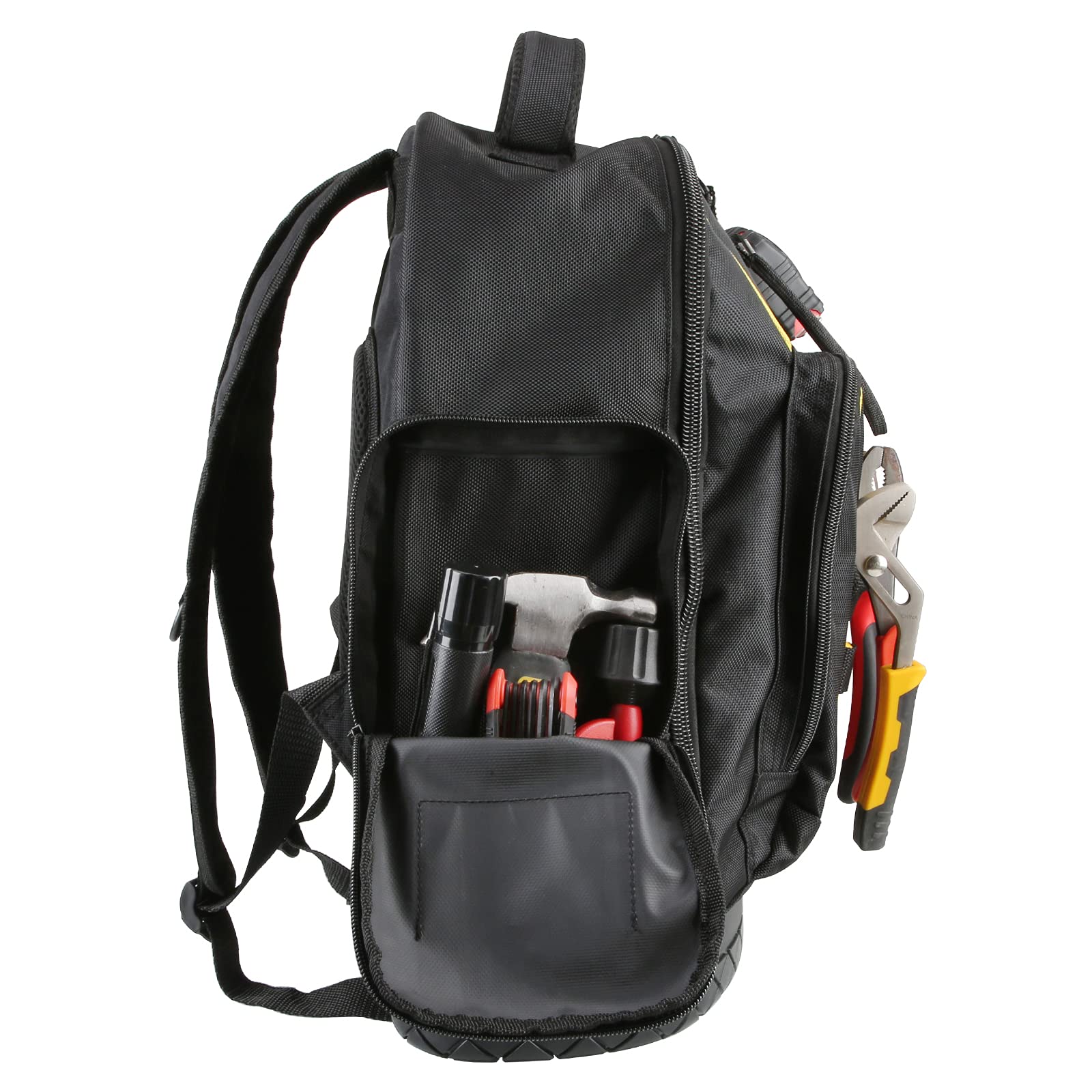 Olympia Tools Tool Backpack, Moulded Waterproof Base, Padded Shoulder Straps, Breathable Padded Back for Comfort