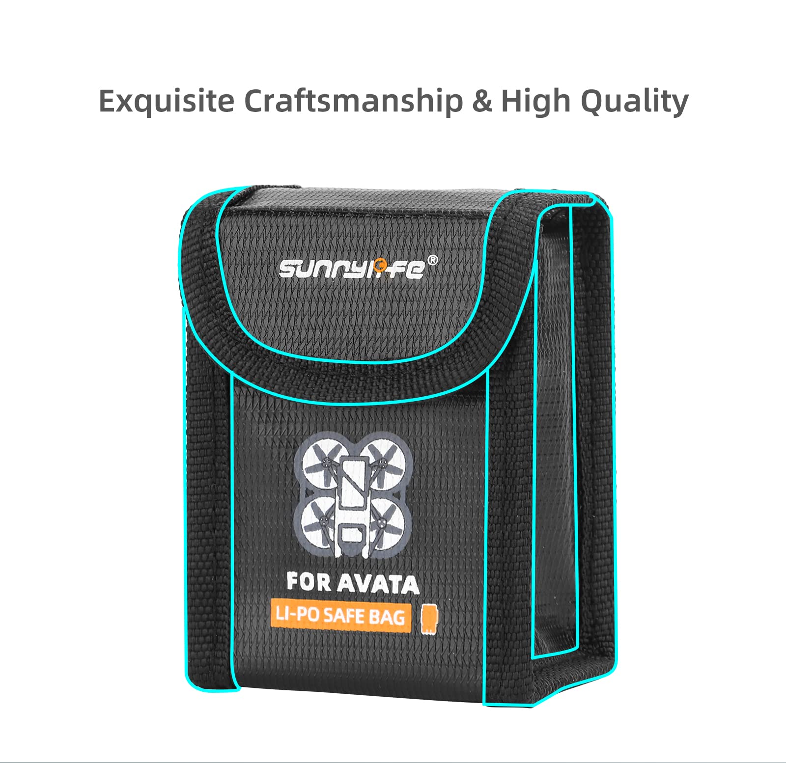 Wowvip Lipo Battery Bag for DJI AVATA Batteries Protection Storage Case Fireproof Explosion-Proof Pouch