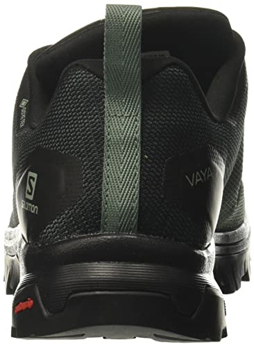 Salomon VAYA Gore-TEX Hiking Shoes for Women, Black/Balsam Green/Black, 6