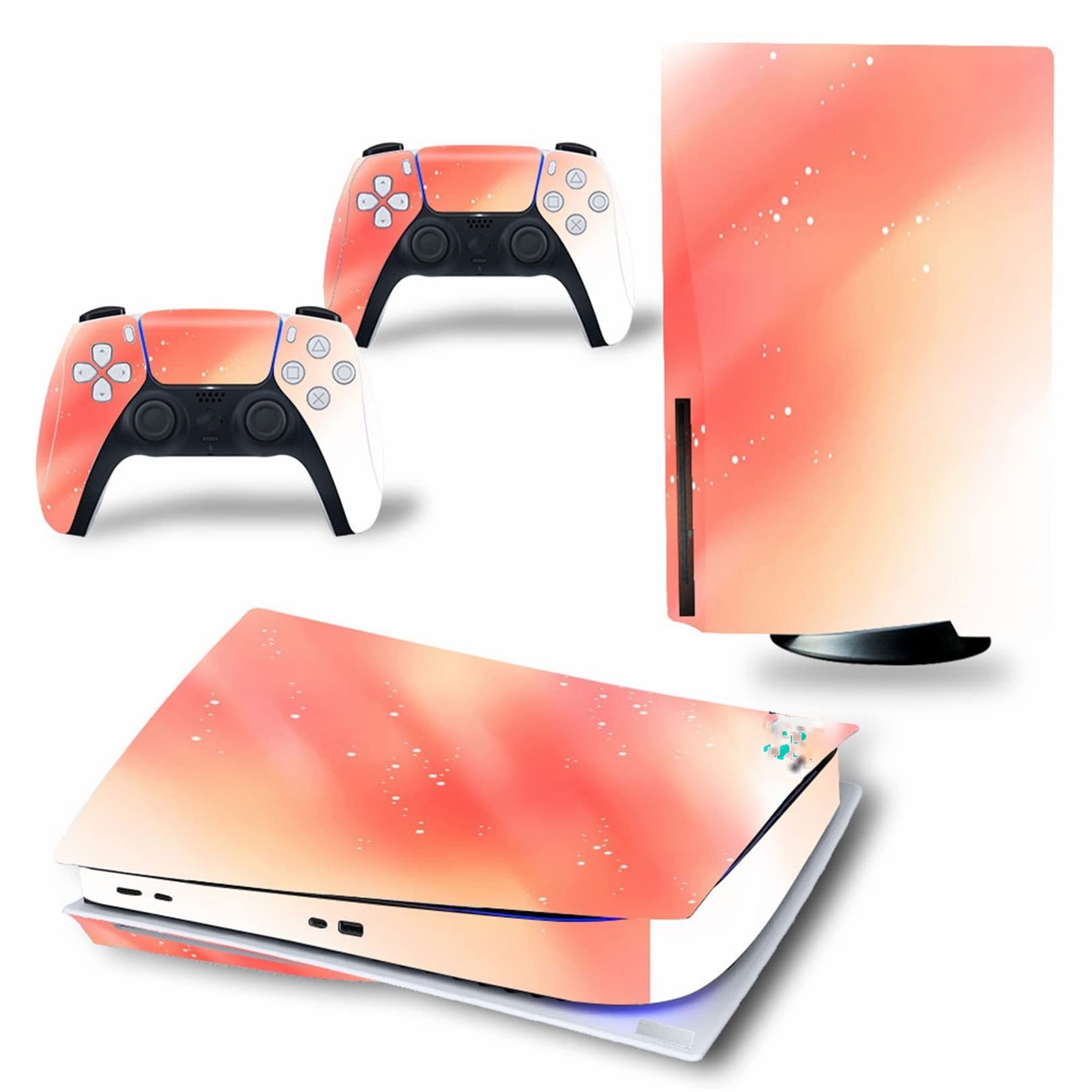 WREXIL LEEWEE for PS5 Skin Disc Edition & Digital Edition Console and Controller Vinyl Cover Skins Wraps Scratch Resistant, Compatible 08986 No Foaming (Size : Disc Version)