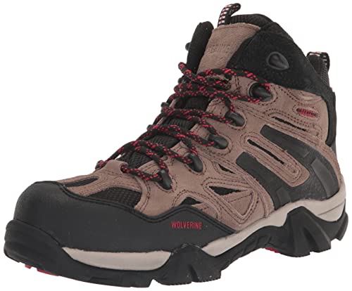 Wolverine Men's Wilderness Waterproof Composite Toe Mid Hiker Hiking Boot, Gravel, 8