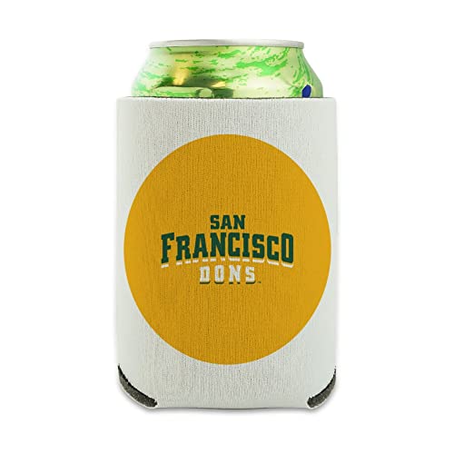 University of San Francisco Secondary Logo Can Cooler - Drink Sleeve Hugger Collapsible Insulator - Beverage Insulated Holder