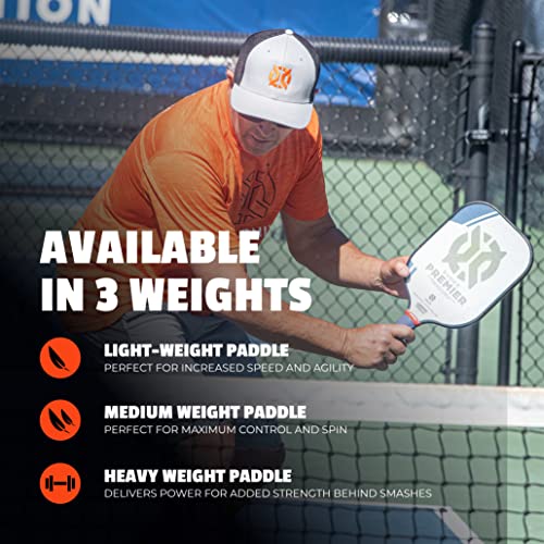 ONIX Evoke Premier Pickleball Paddle, Blue, standard weight