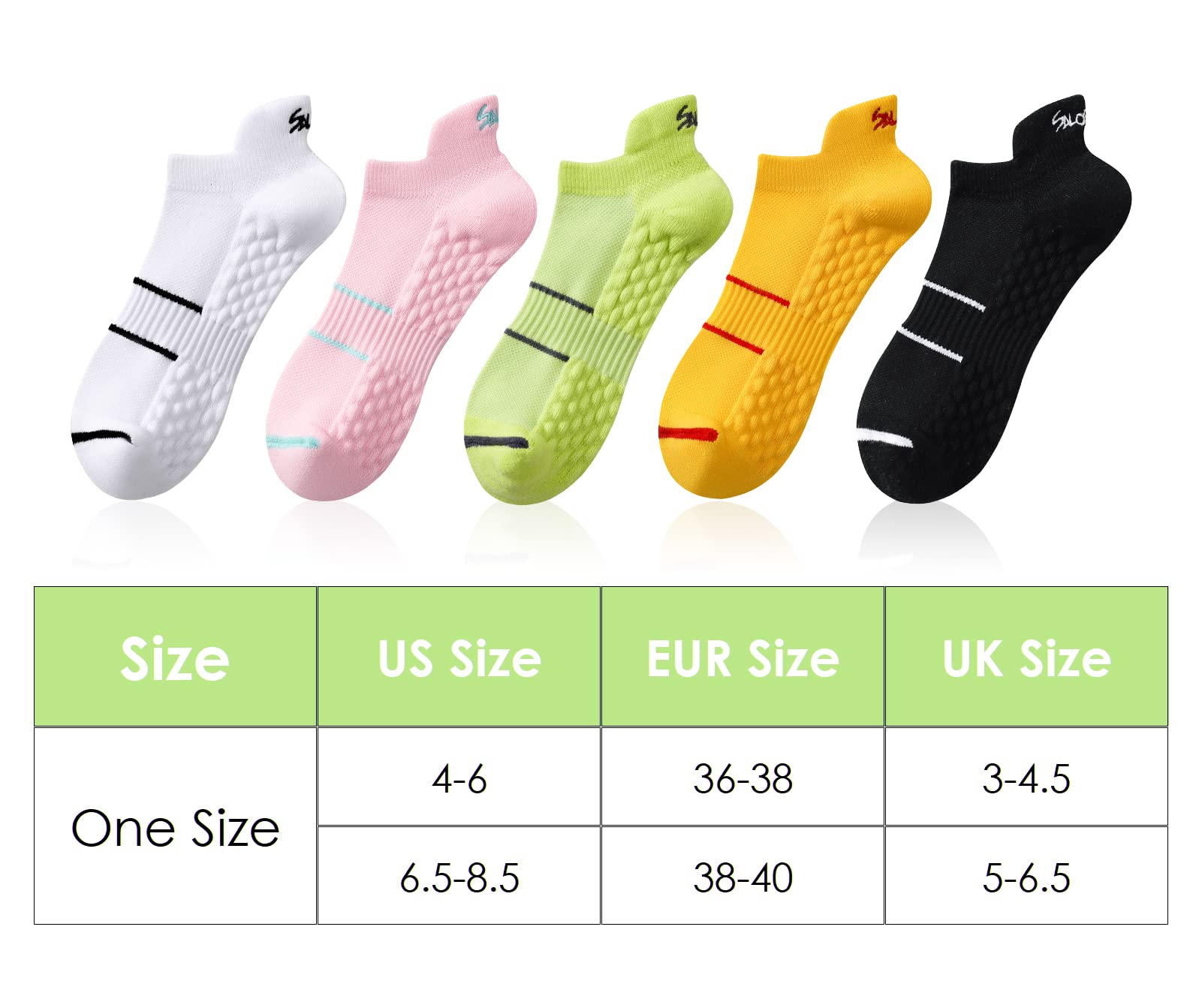 Women Cushioned Running Ankle Socks Low Cut Athletic Compression Socks No Show Performance Socks Sport Socks with Heel Tab 5 Pack