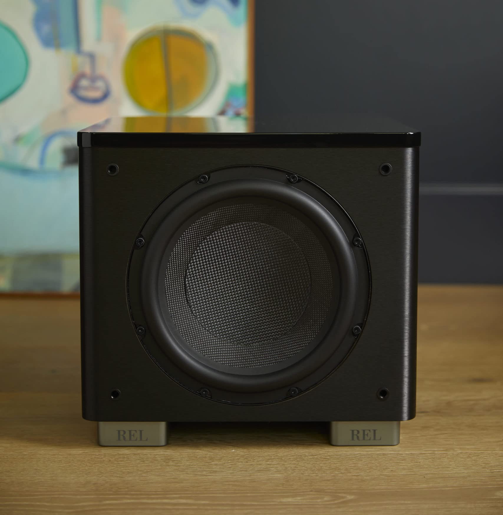 REL Acoustics HT/1003 MKII Subwoofer, HT-Air Wireless compatible, Line Grained Black Composite