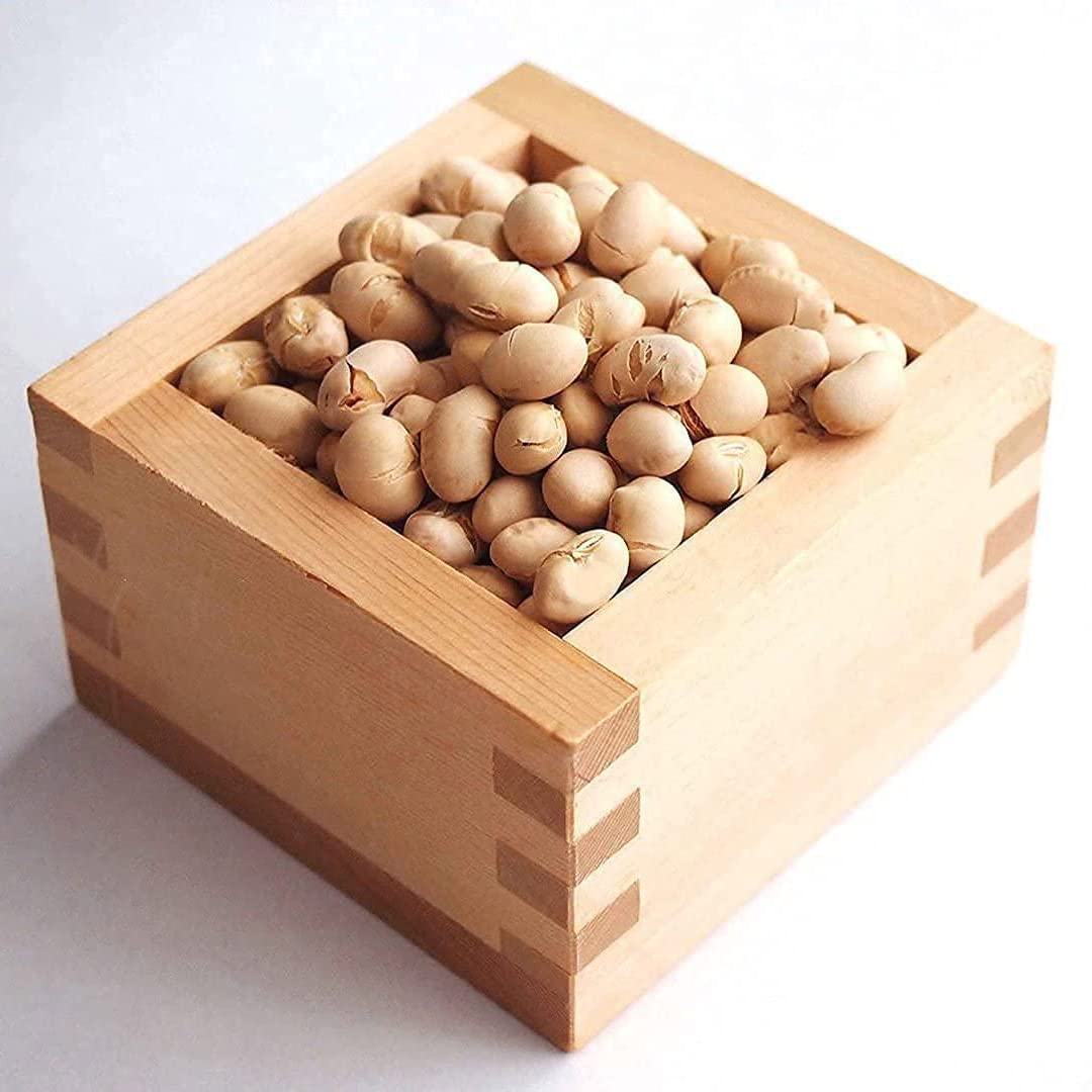 TIKUSAN Wooden Sake Cups Masu Japanese Hinoki Wood Sake Box Made in Japan (4.9 fl oz(8 shaku))